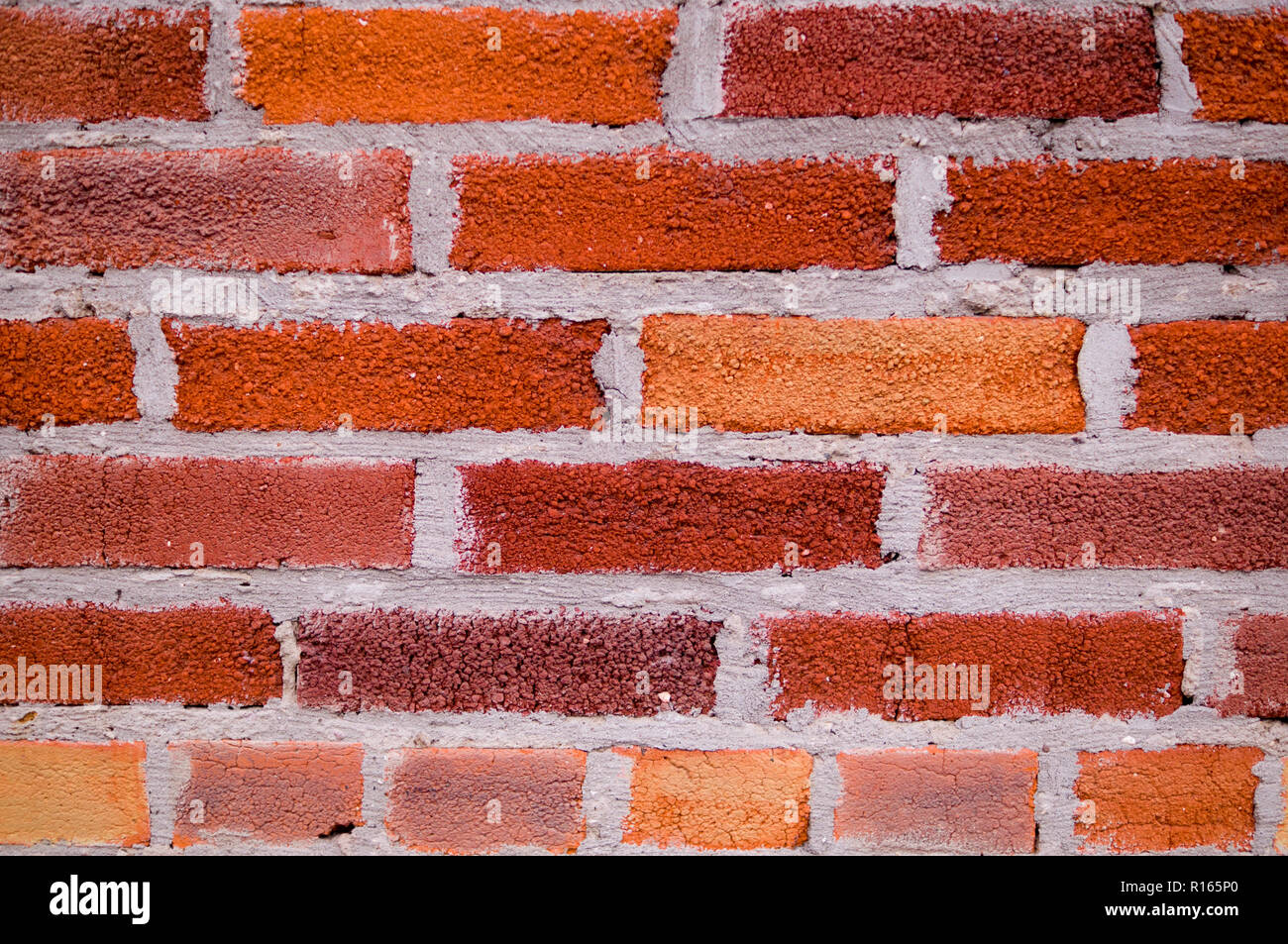 wall of red bricks texture, background. exterior Stock Photo - Alamy