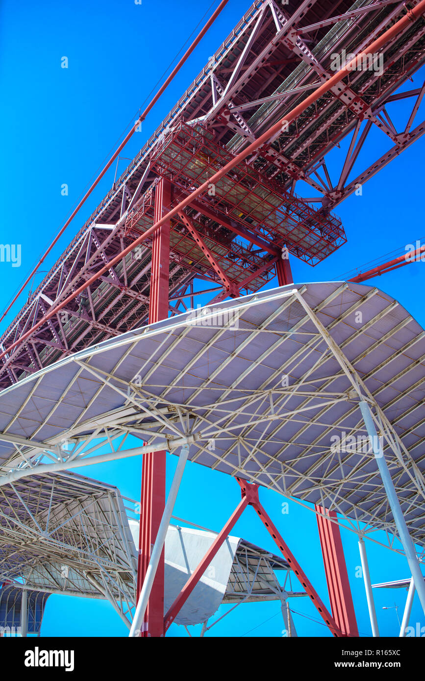 Abstract image of a part of the futuristic roof structure Stock Photo ...
