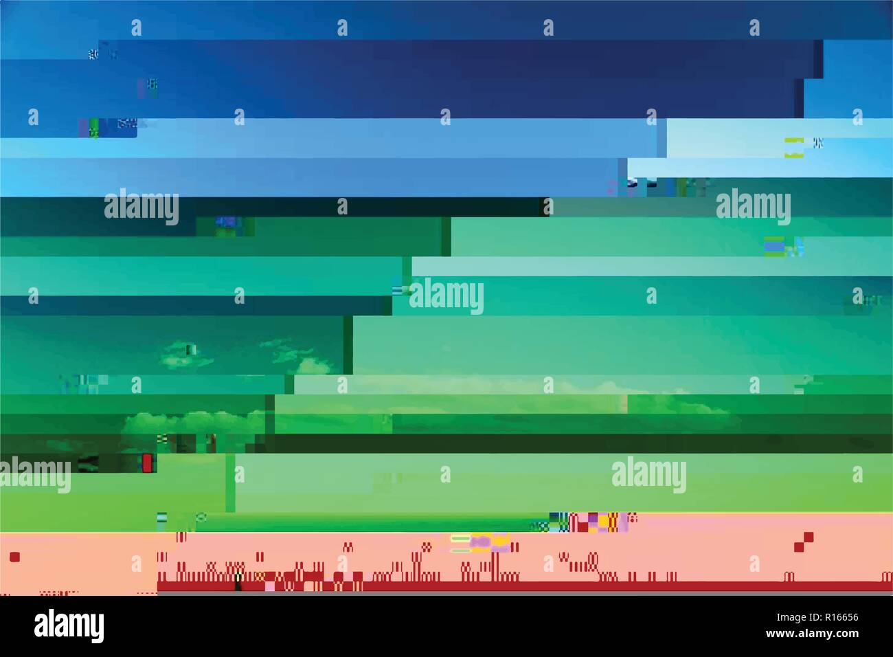 Abstract fantastic glitched background, vector geometric pattern. EPS10 ...