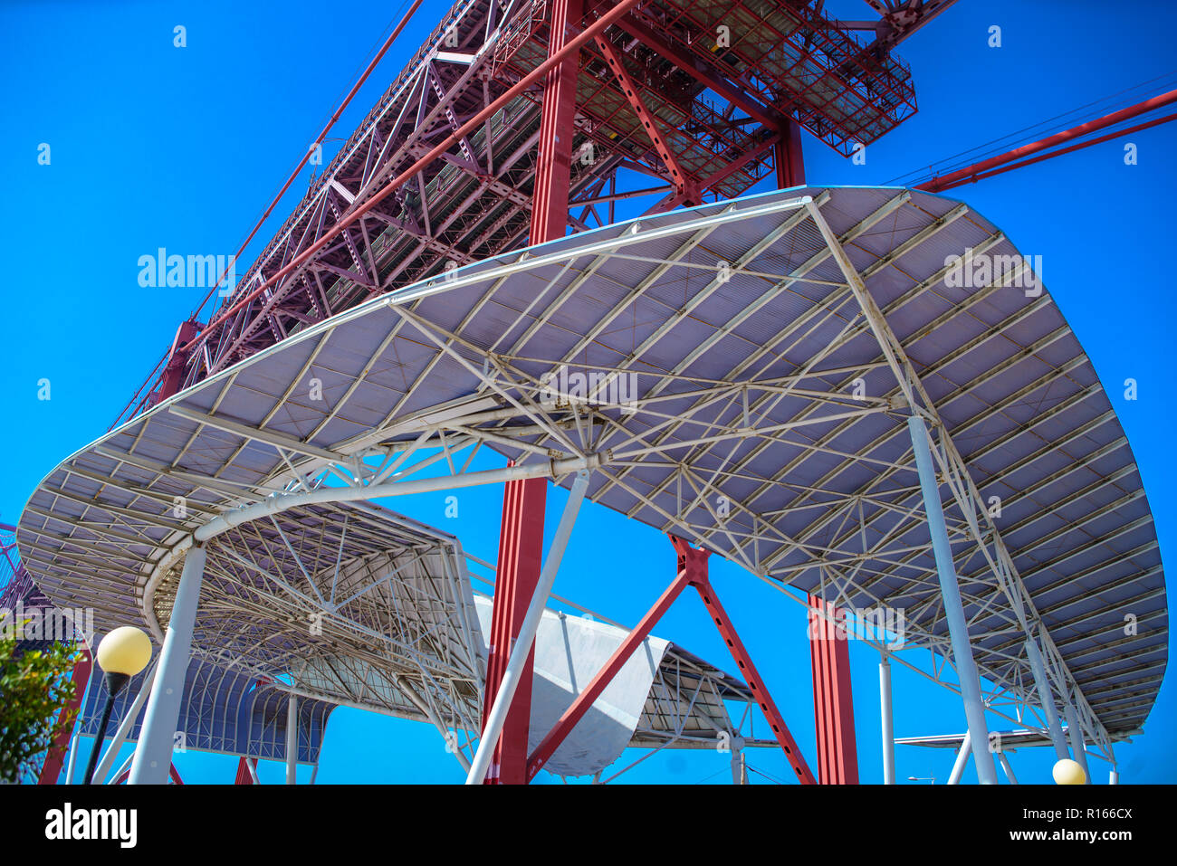 Abstract image of a part of the futuristic roof structure Stock Photo ...