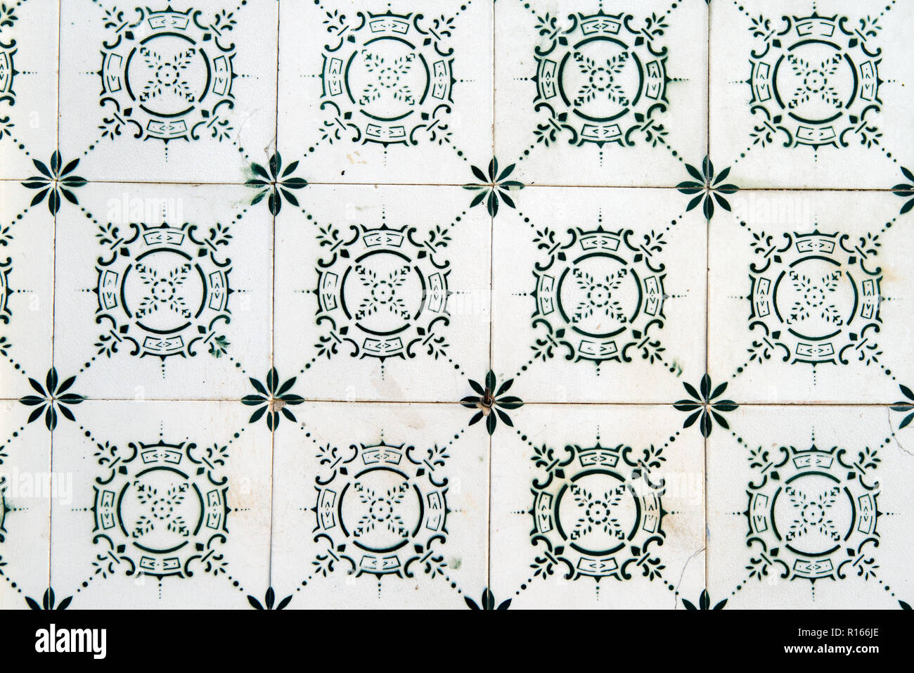 Typical old Lisbon tiles, detail of a classic ceramic tiles Stock Photo ...