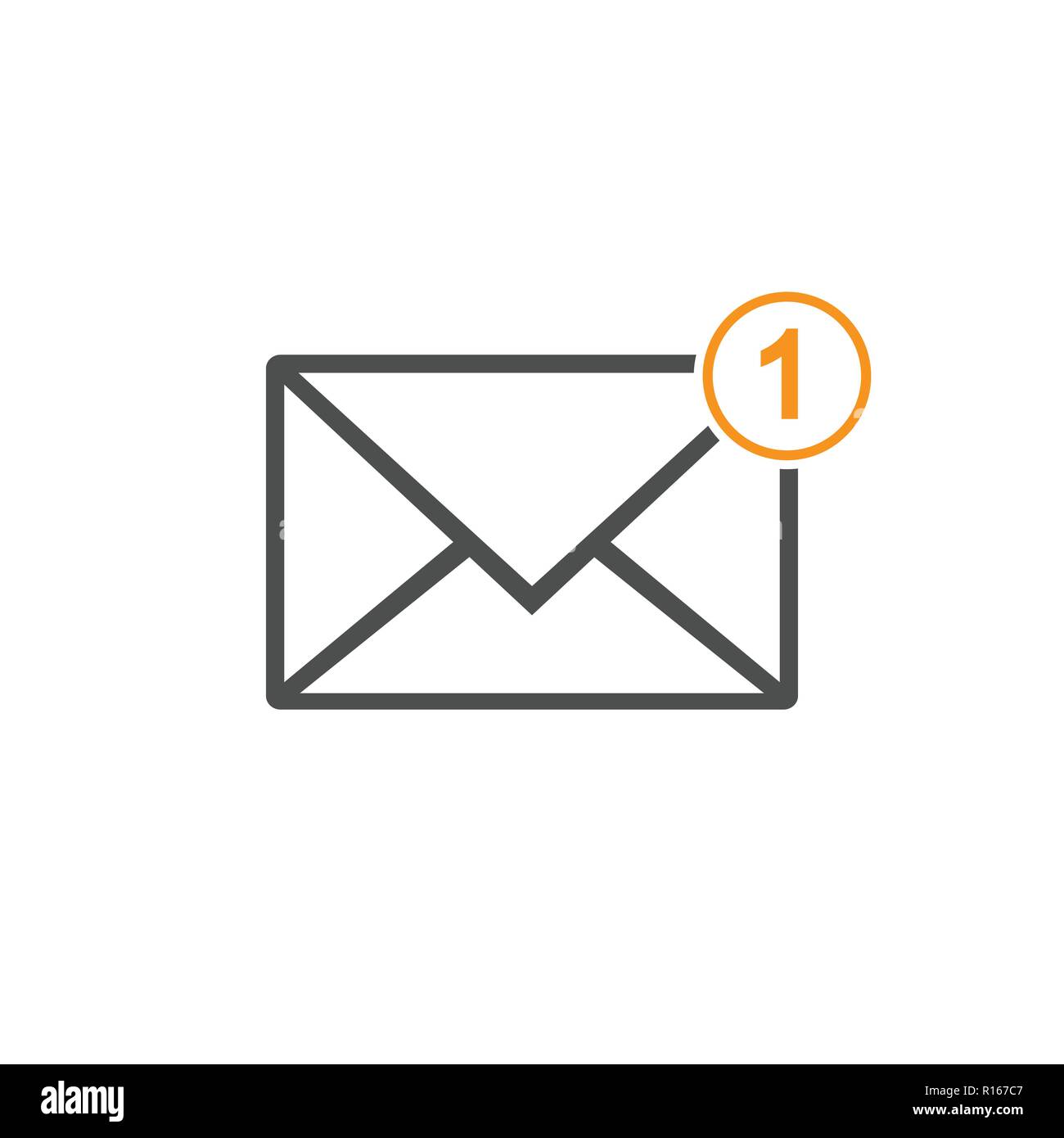 New incoming message icon, message sign. Mail, email. Vector ...