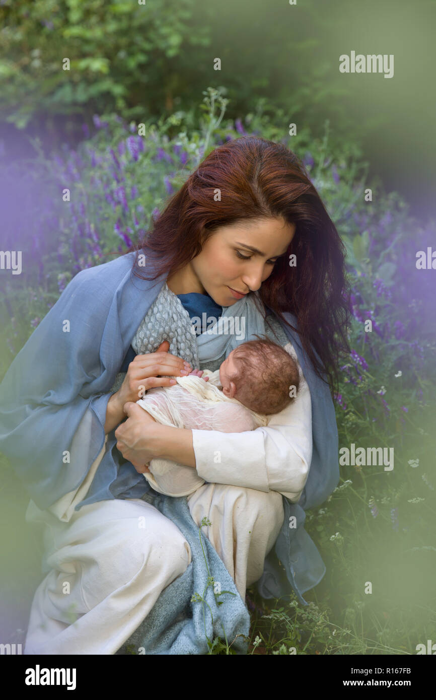 Live Christmas nativity scene - Reenactment play with authentic ...