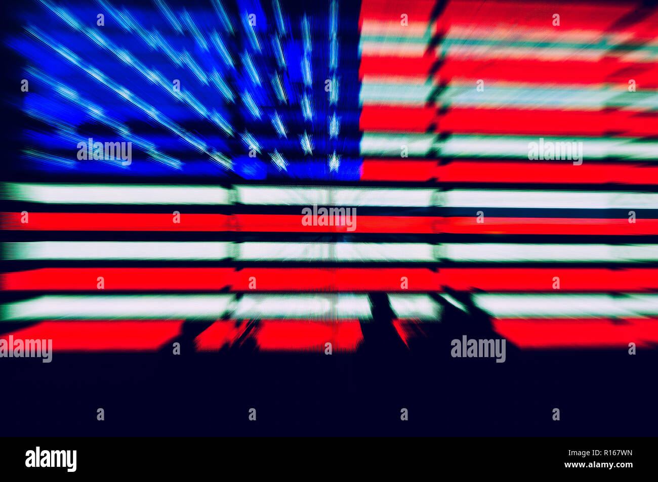 USA Flag Times Square NYC Stock Photo - Alamy