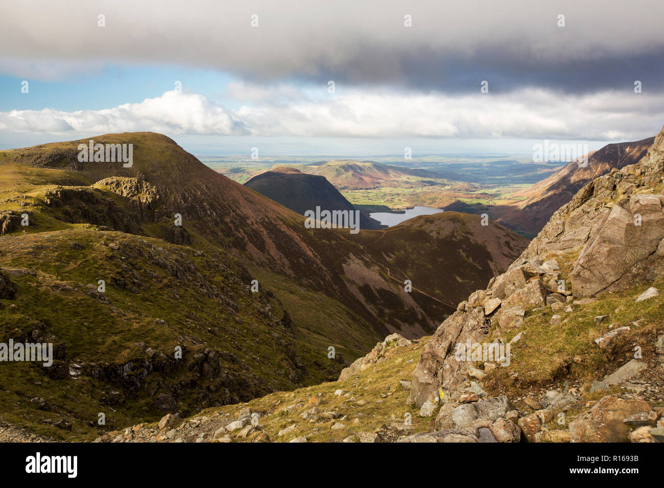 Looking across to Red Pike and down on Crummock Water and Grasmoor from ...