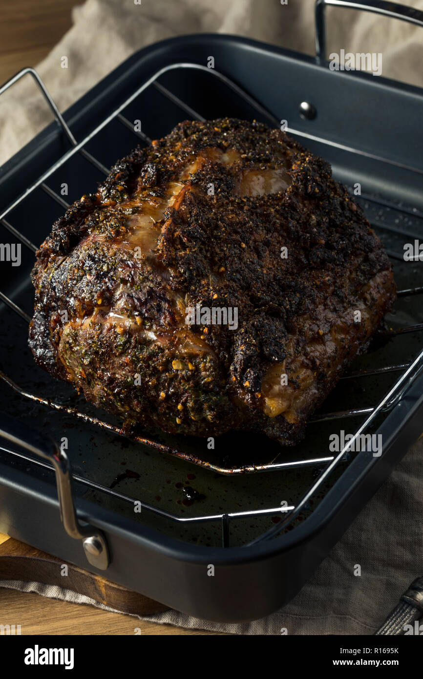 Roasted Boneless Prime Beef Rib Roast Ready to Eat Stock Photo - Alamy