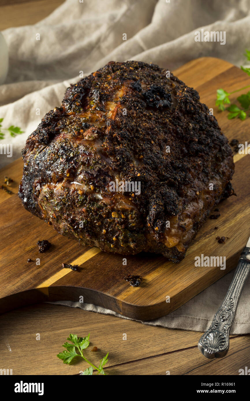 Roasted Boneless Prime Beef Rib Roast Ready to Eat Stock Photo - Alamy