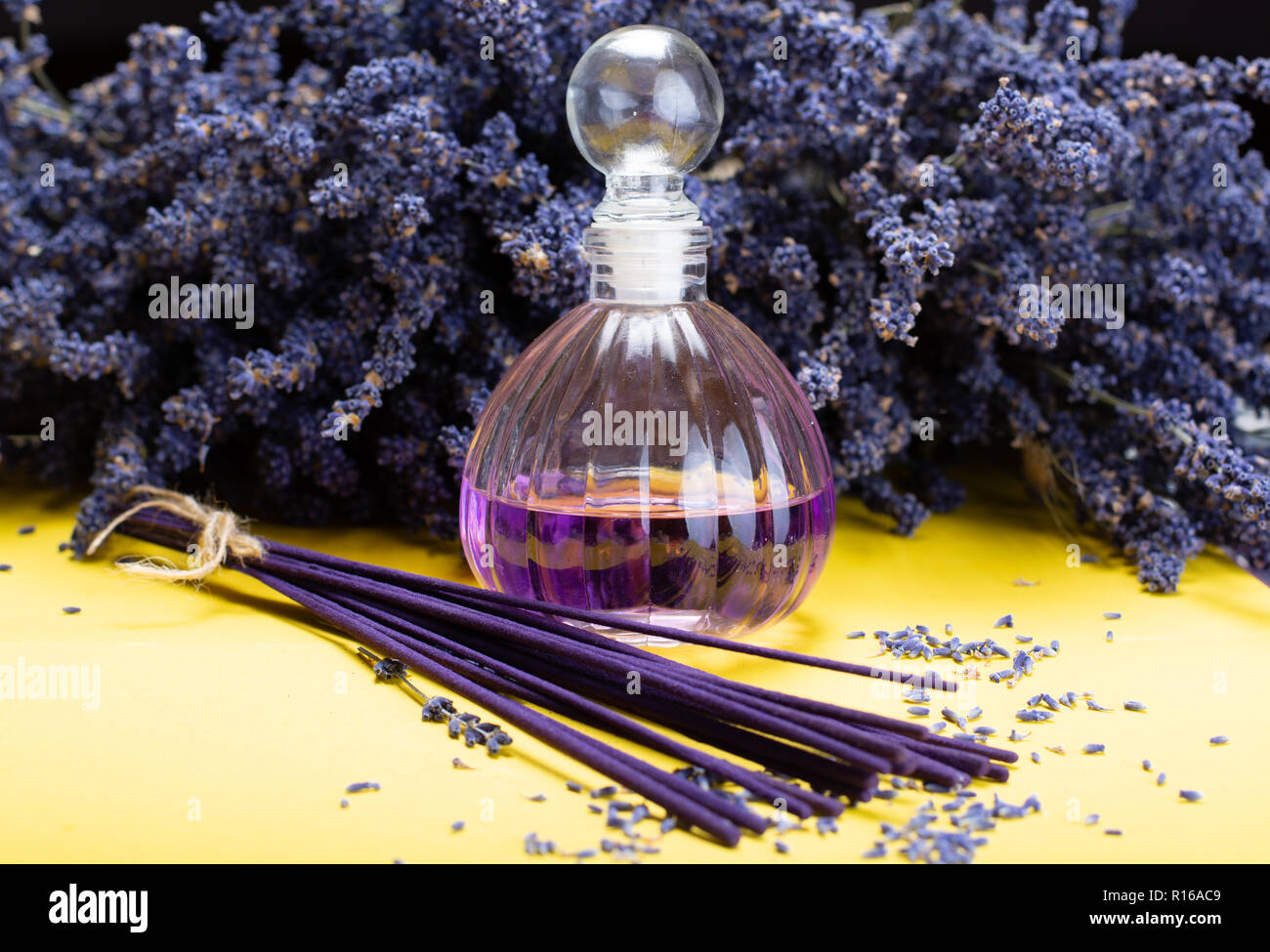 Natural healthy aromatherapy and home fragrance, purple lavender ...