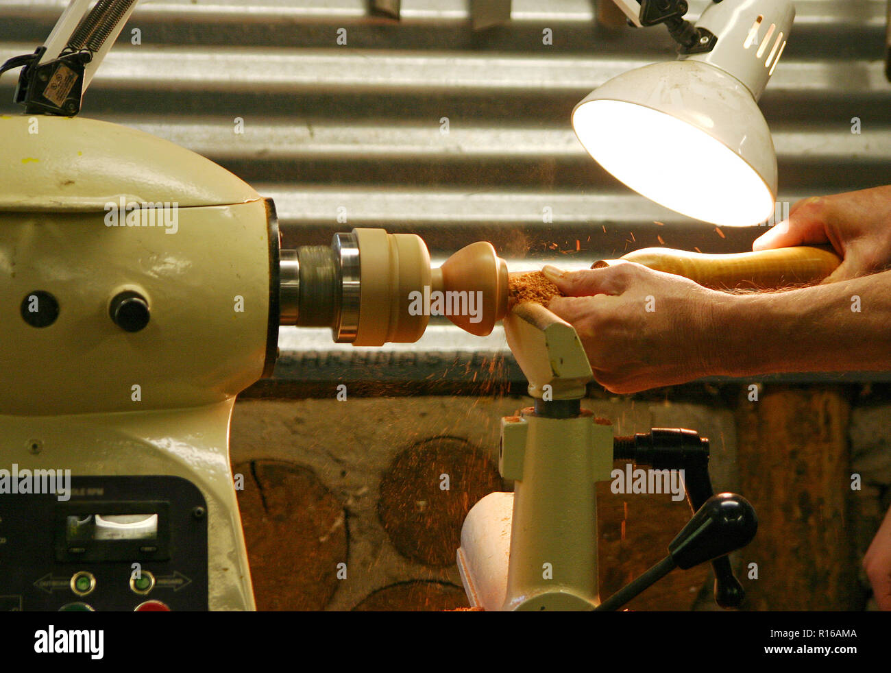 Woodturner wood turner hi-res stock photography and images - Alamy