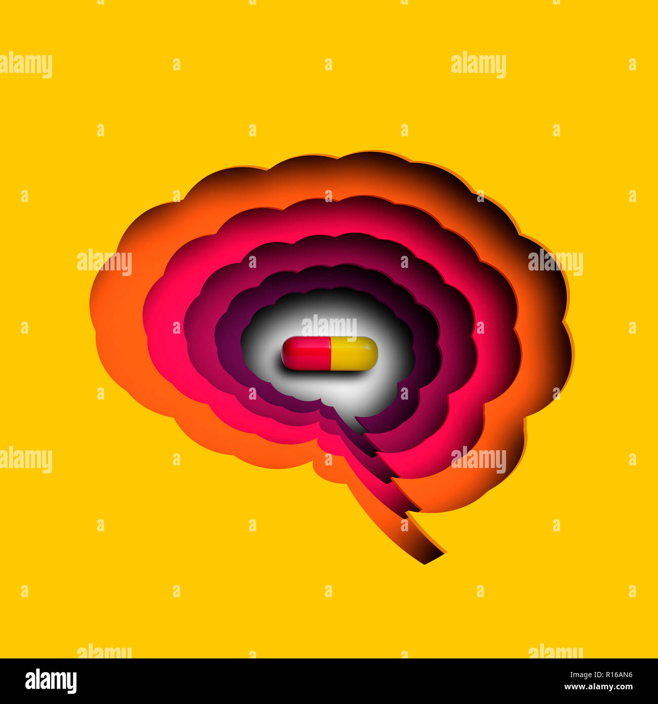 Image human brain diagram hi-res stock photography and images - Alamy