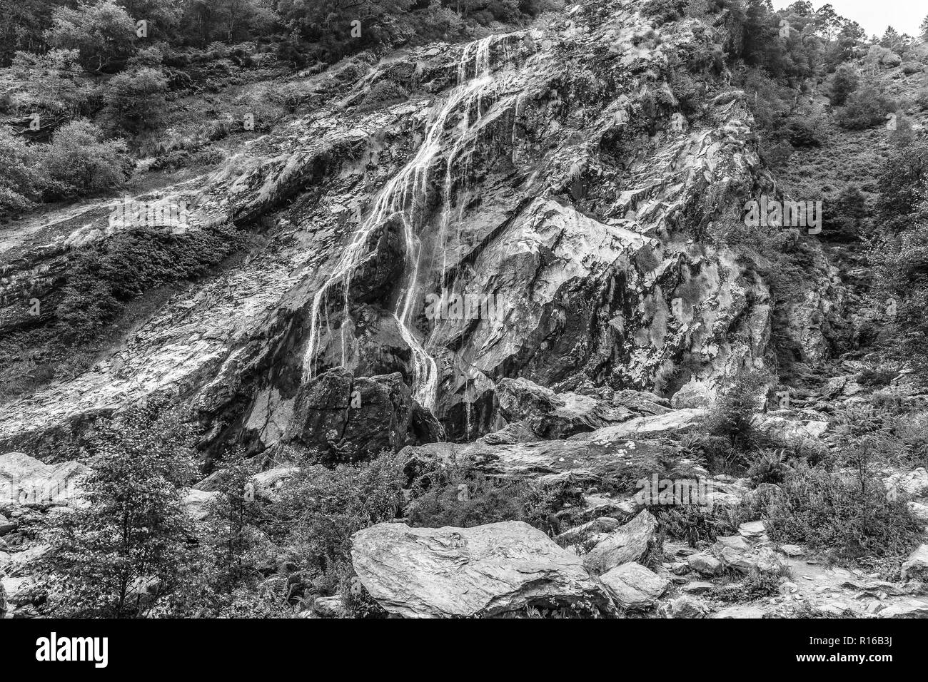 Ireland Wicklow Powerscourt Waterfall Stock Photo - Alamy