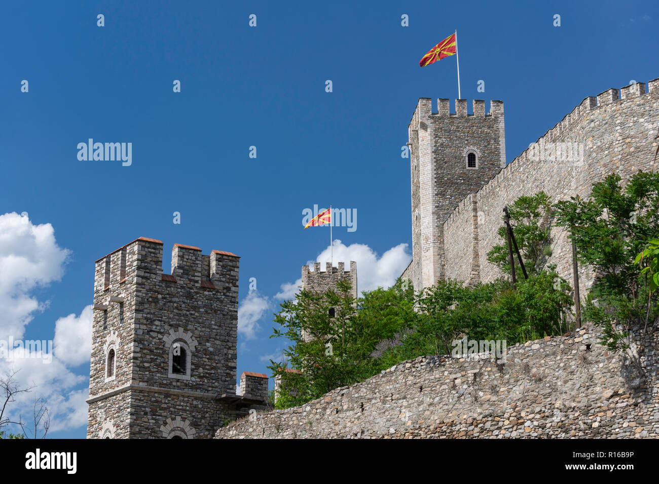 Outer walls of Skopje (Kale) Fortress, Skopje, Skopje Region, Republic ...
