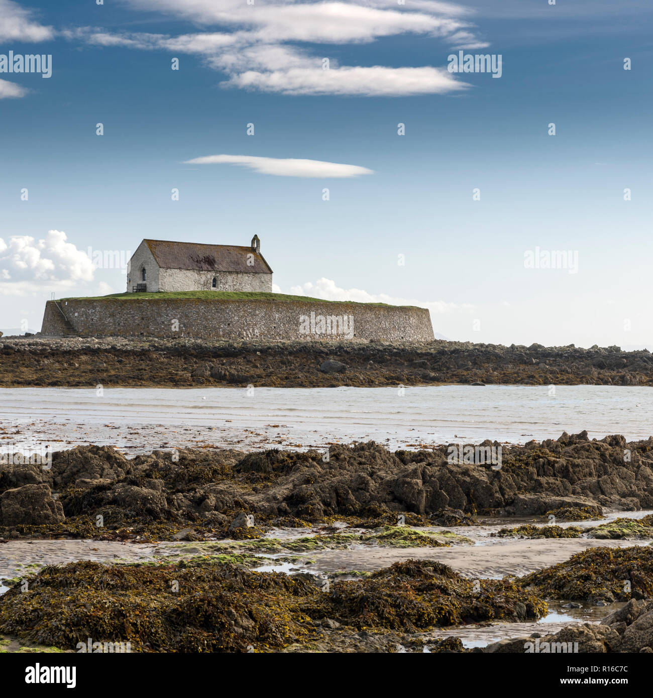 St Cwyfan's Church, Llangadwaladr, Anglesey, Wales Stock Photo - Alamy