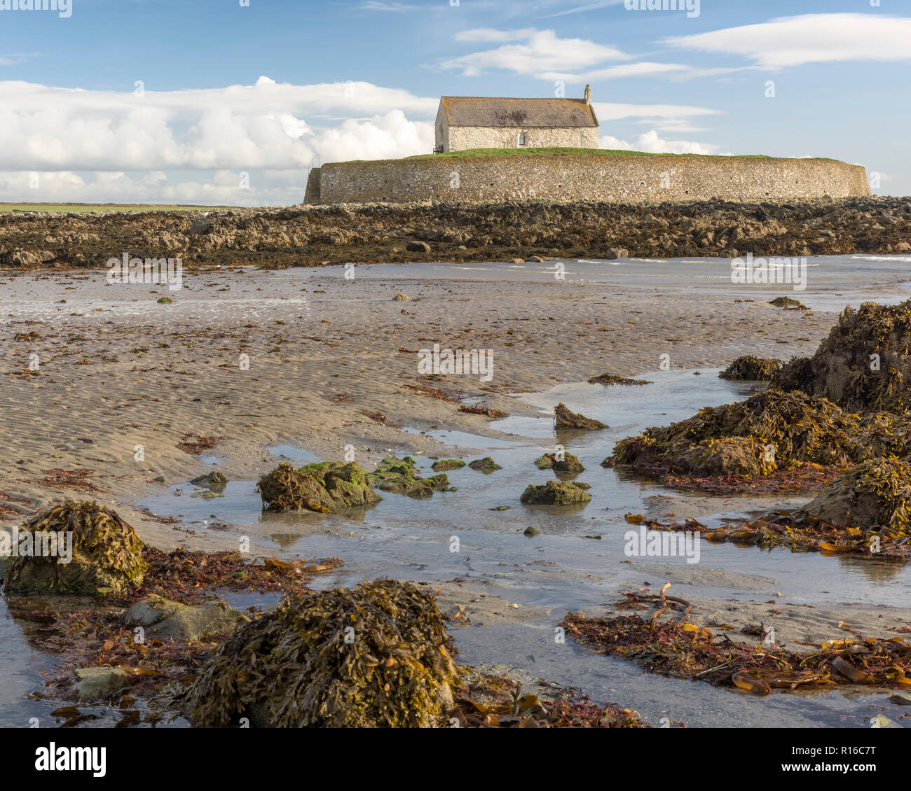 St Cwyfan's Church, Llangadwaladr, Anglesey, Wales Stock Photo - Alamy