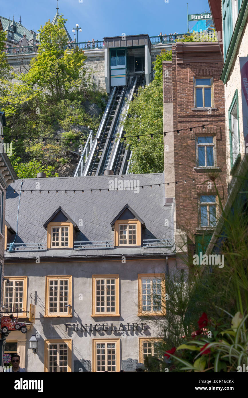 Old quebec funicular hi-res stock photography and images - Alamy
