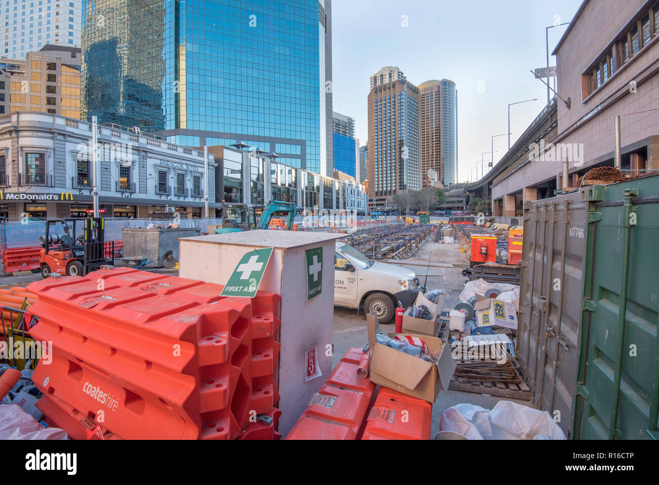 With excavation complete the building, cabling and laying the light ...