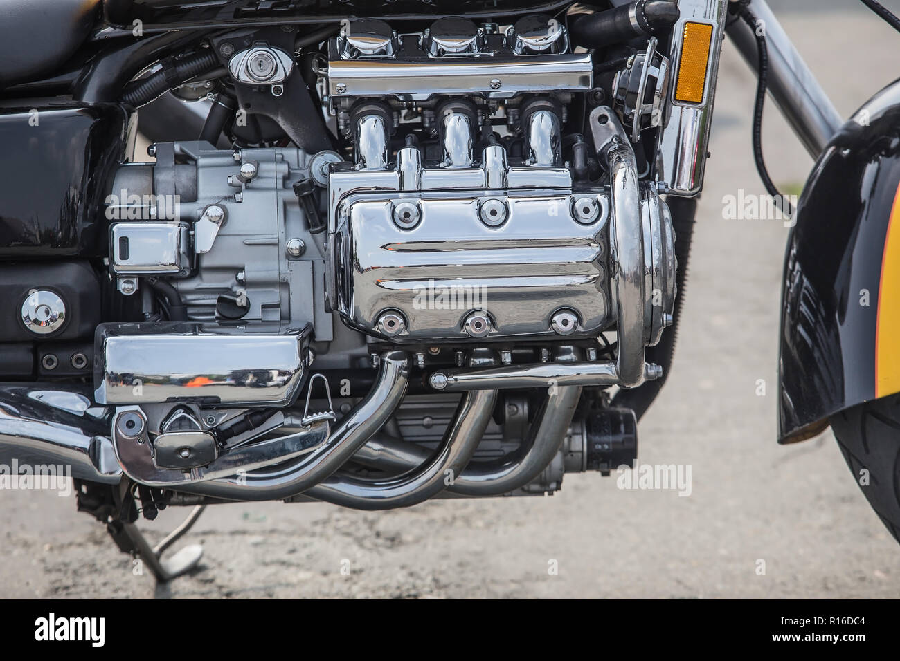 engine of the modern powerful motorcycle closeup Stock Photo - Alamy