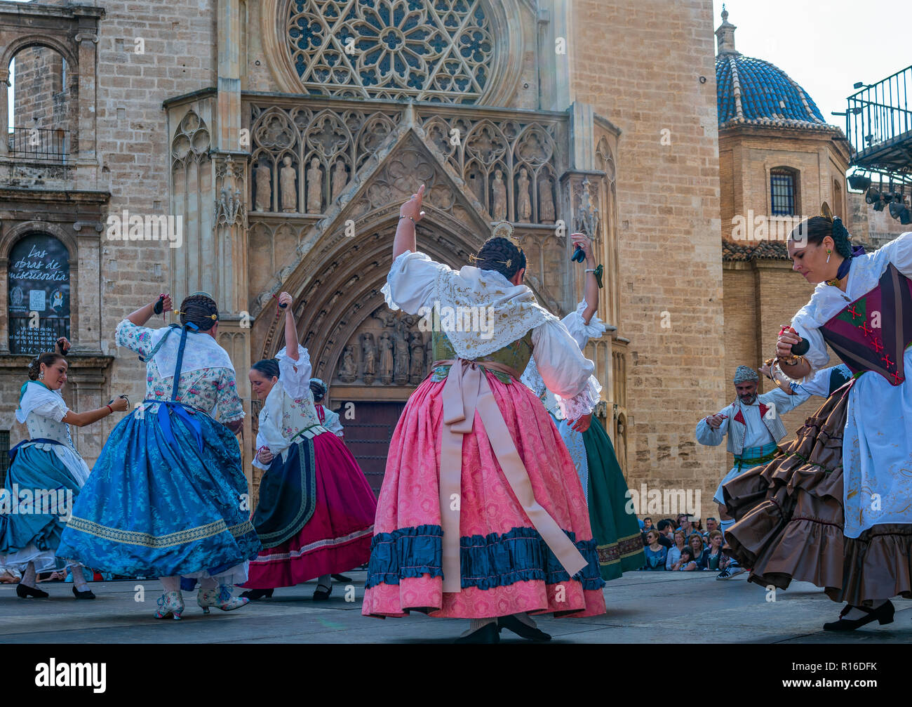 Valencia, Spain - Octuber 16, 2016: Performance of traditional dances ...