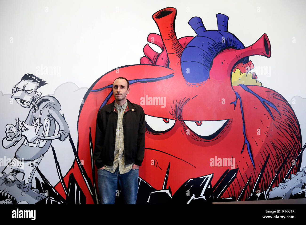 Rome November 9th 2018. Exhibition of the Italian cartoonist ...