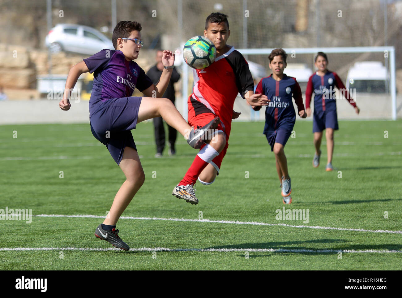 Ramallah, West Bank, Palestinian Territory. 9th Nov, 2018. Palestinian ...