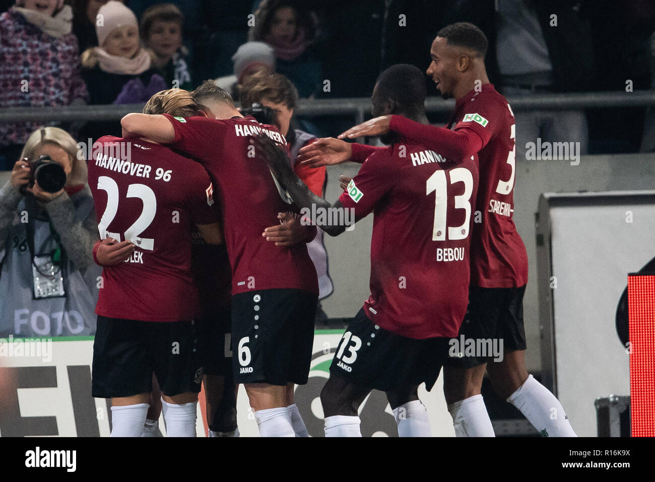 Hannover, Germany. 09th Nov, 2018. Soccer: Bundesliga, 11th matchday ...
