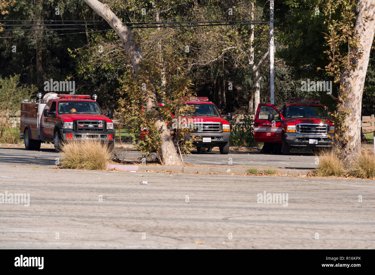 Los Angeles, California, USA. 9th Nov, 2018. Staging for the Griffith ...