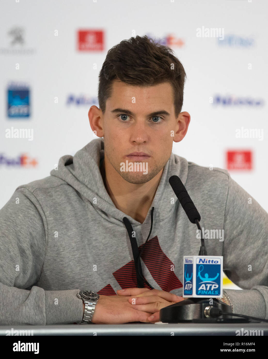 London, UK. 09th Nov, 2018. Dominic Thiem (Austria) during the Media ...