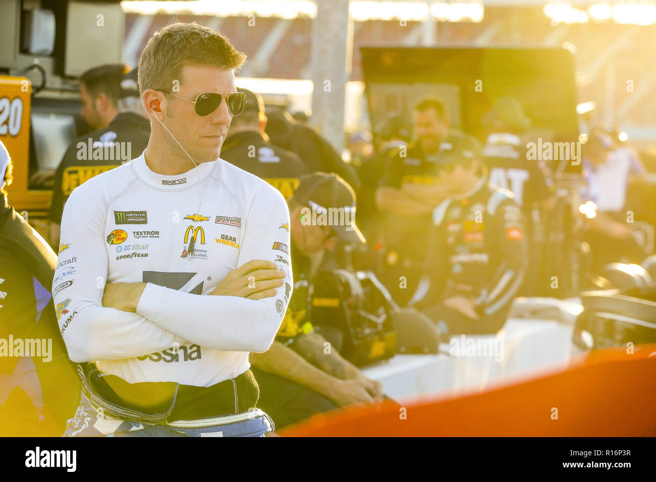 Avondale, Arizona, USA. 9th Nov, 2018. Jamie McMurray (1) hangs out on ...