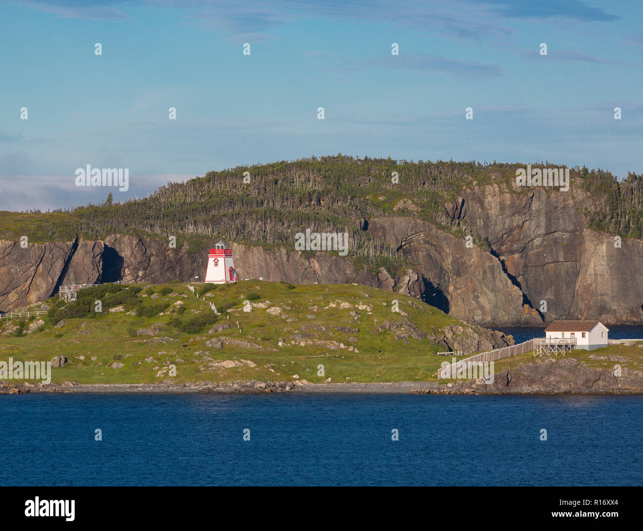 TRINITY, NEWFOUNDLAND, CANADA - Fort Point lighthouse in Trinity ...