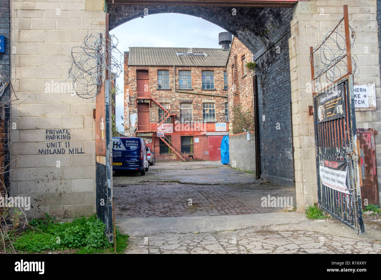 Old factory buildings in the vicinity of Granary Wharf in the city ...