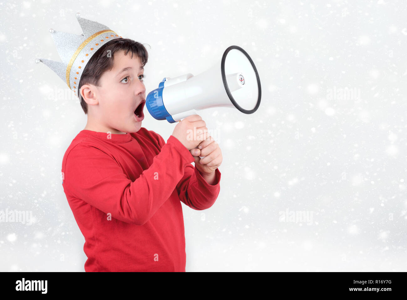 Child megaphone hi-res stock photography and images - Alamy
