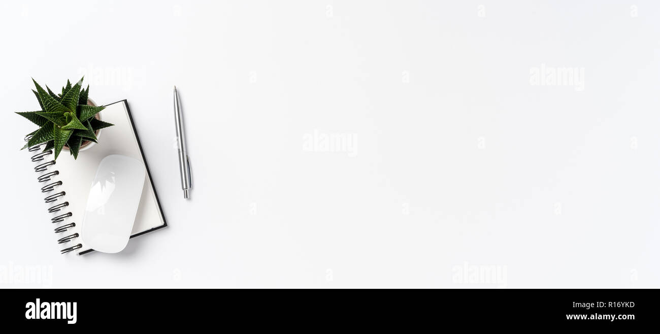 Elegant office desktop. Top view Stock Photo - Alamy