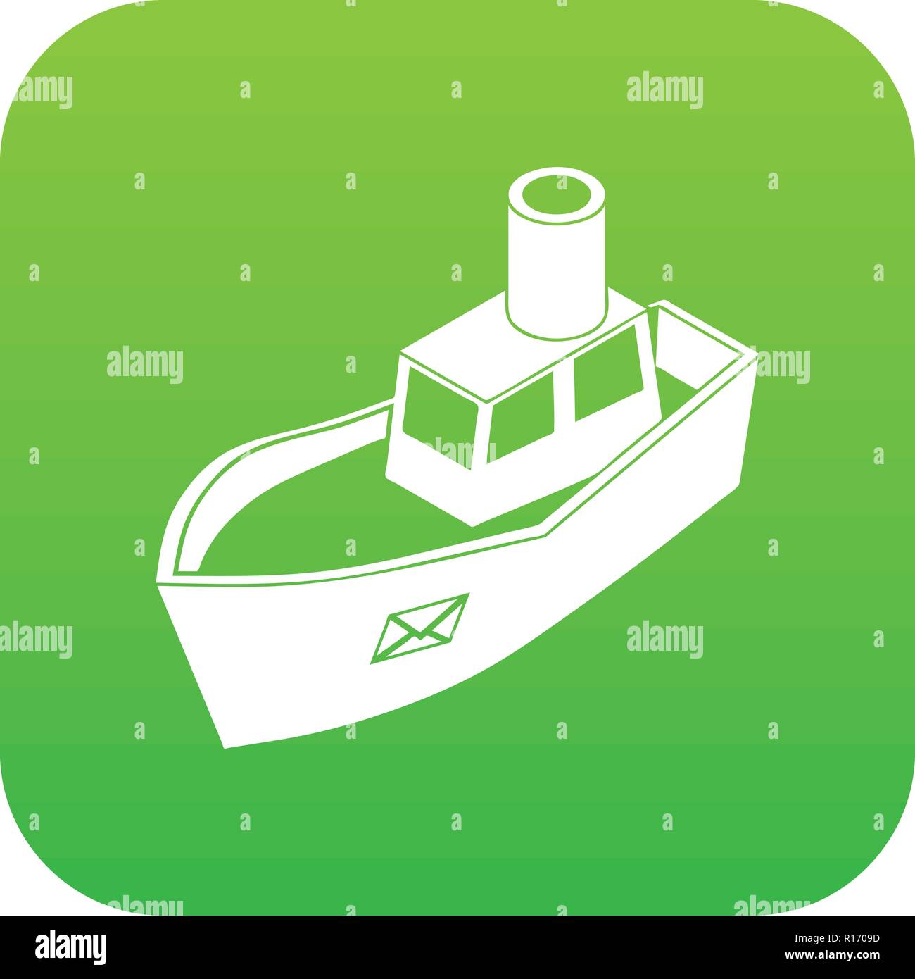 Sea ship delivery icon green vector Stock Vector Image & Art - Alamy