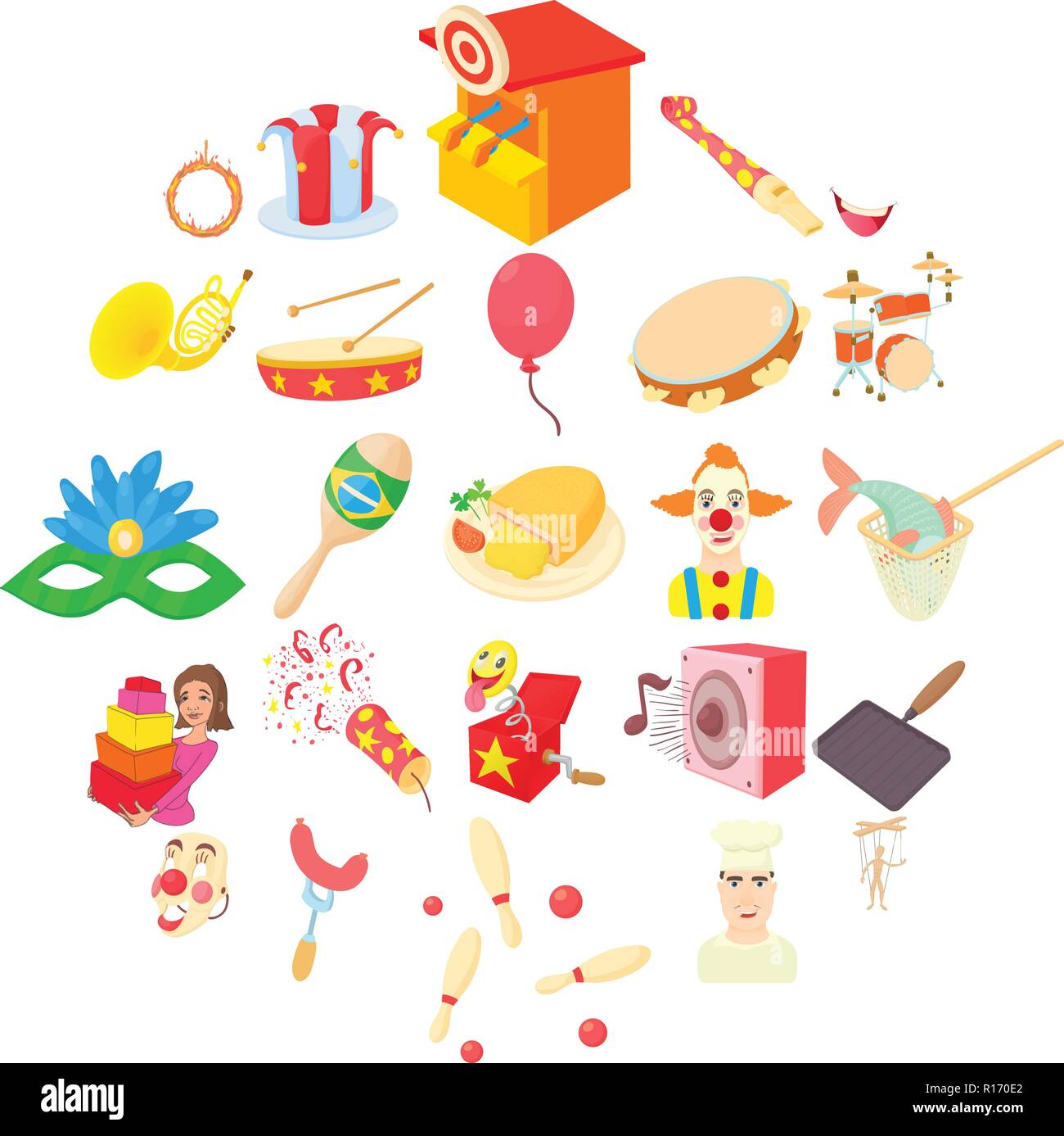 Banner day icons set, cartoon style Stock Vector Image & Art - Alamy