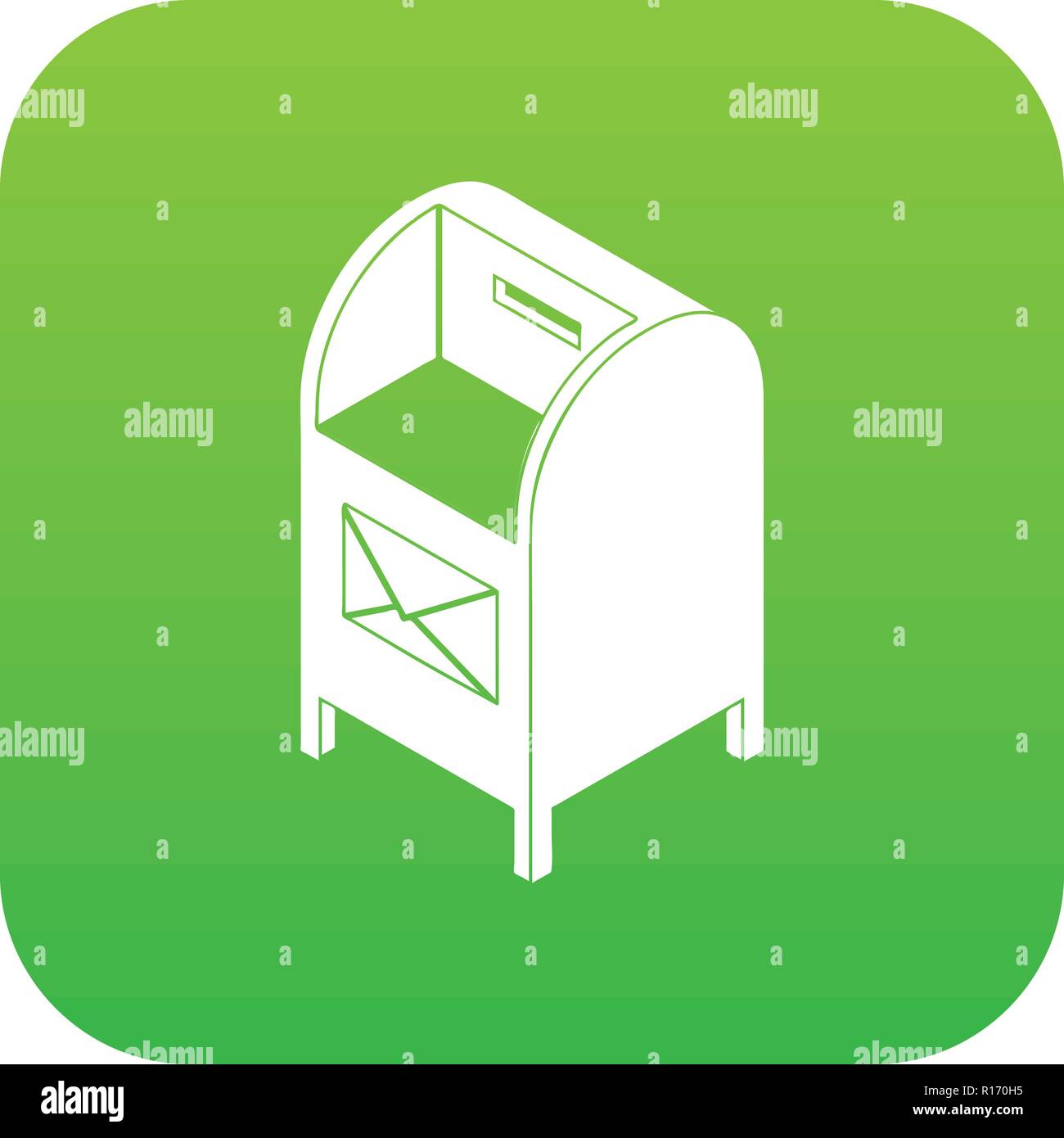 Street postbox icon green vector Stock Vector Image & Art - Alamy