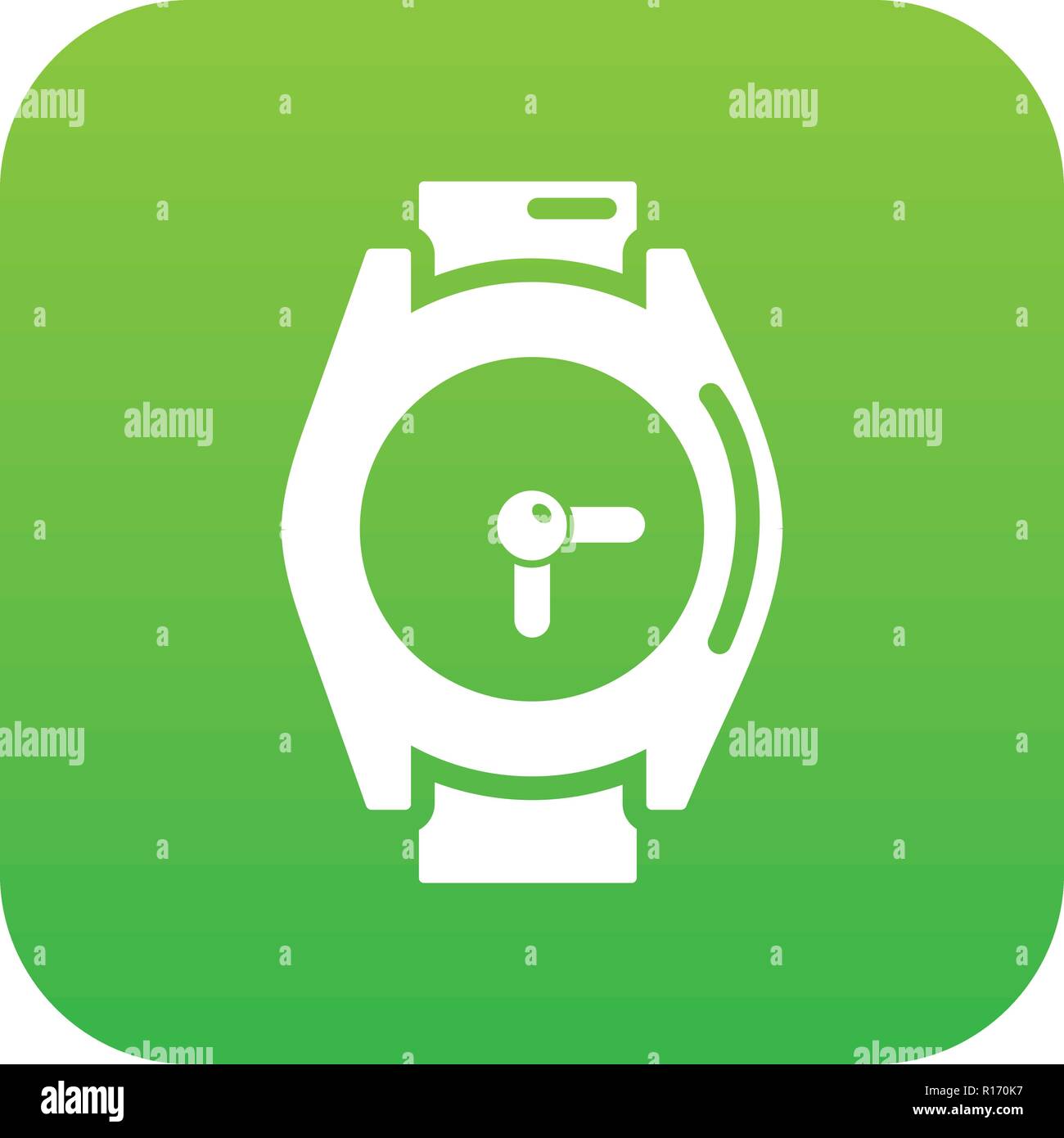 Hand watch icon green vector Stock Vector Image & Art - Alamy