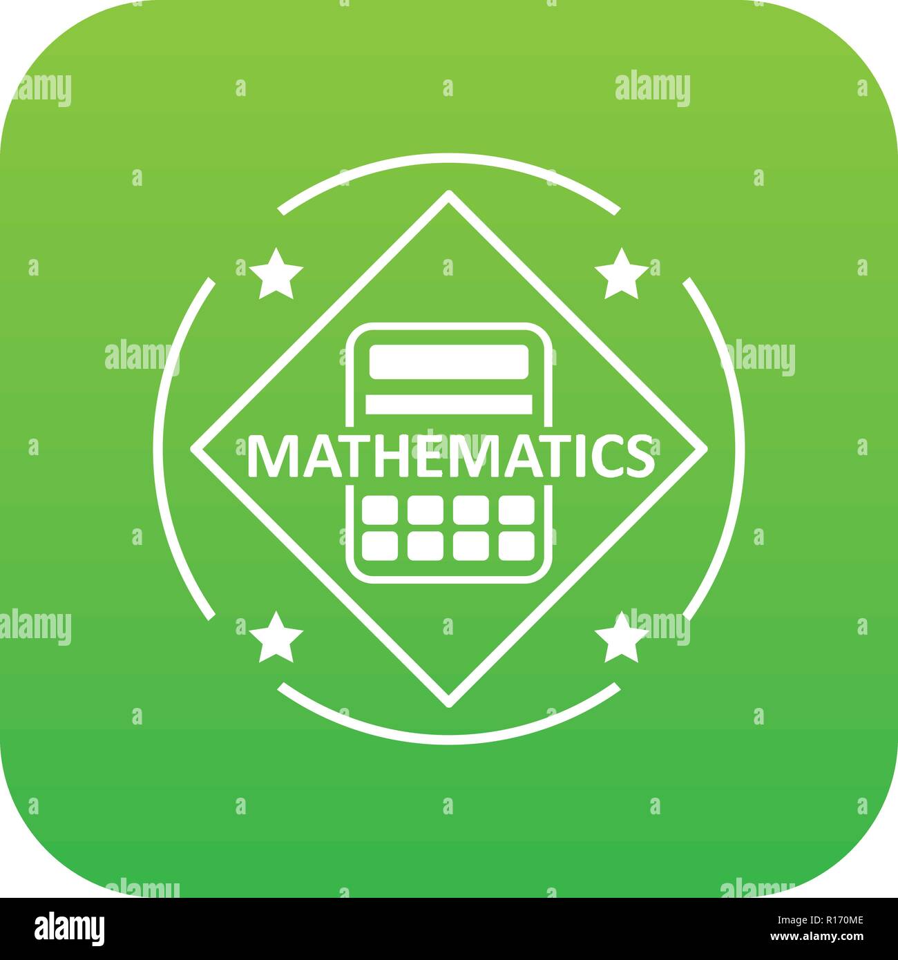 Mathematics icon green vector Stock Vector Image & Art - Alamy