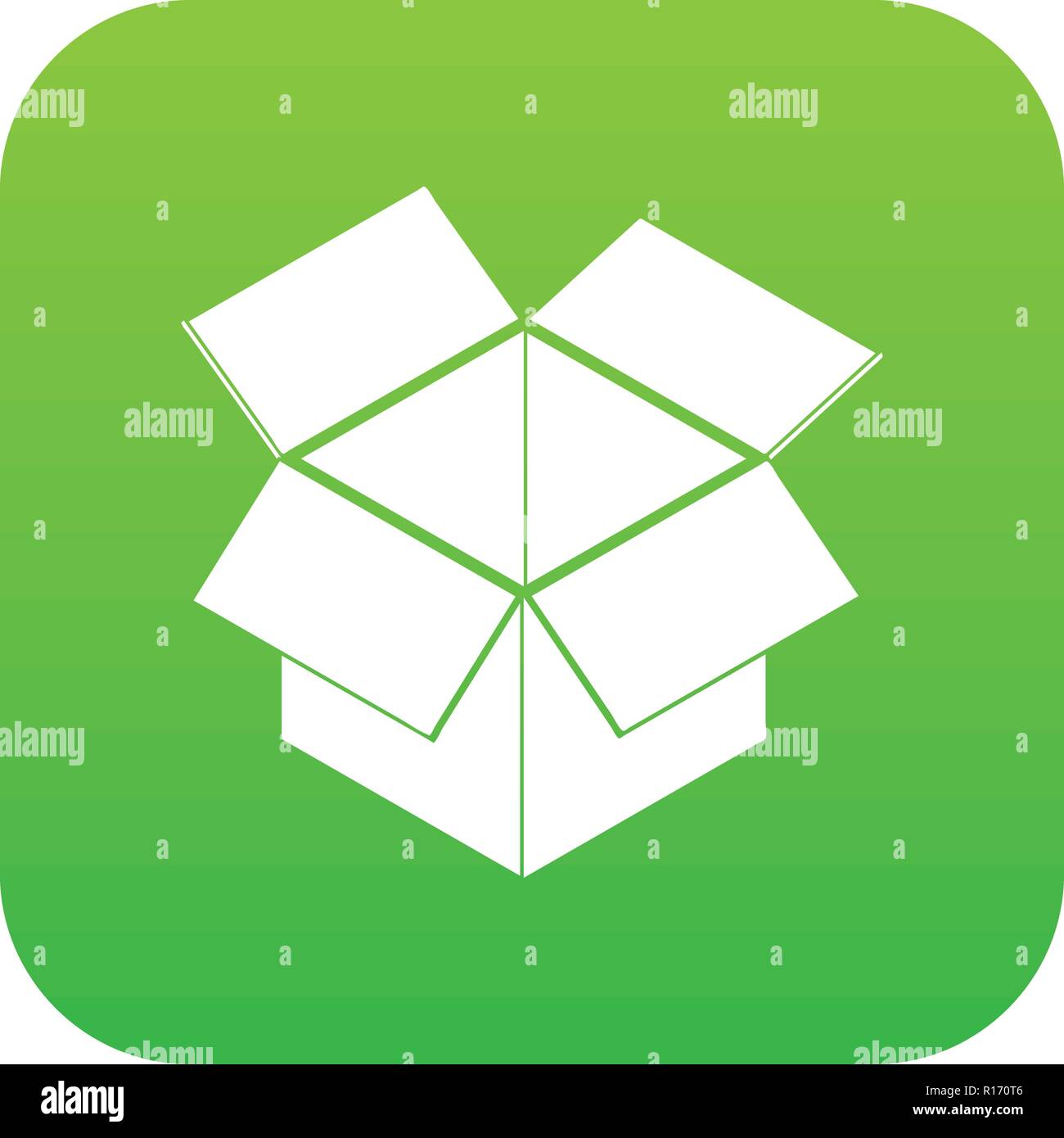 Postal delivery box icon green vector Stock Vector Image & Art - Alamy