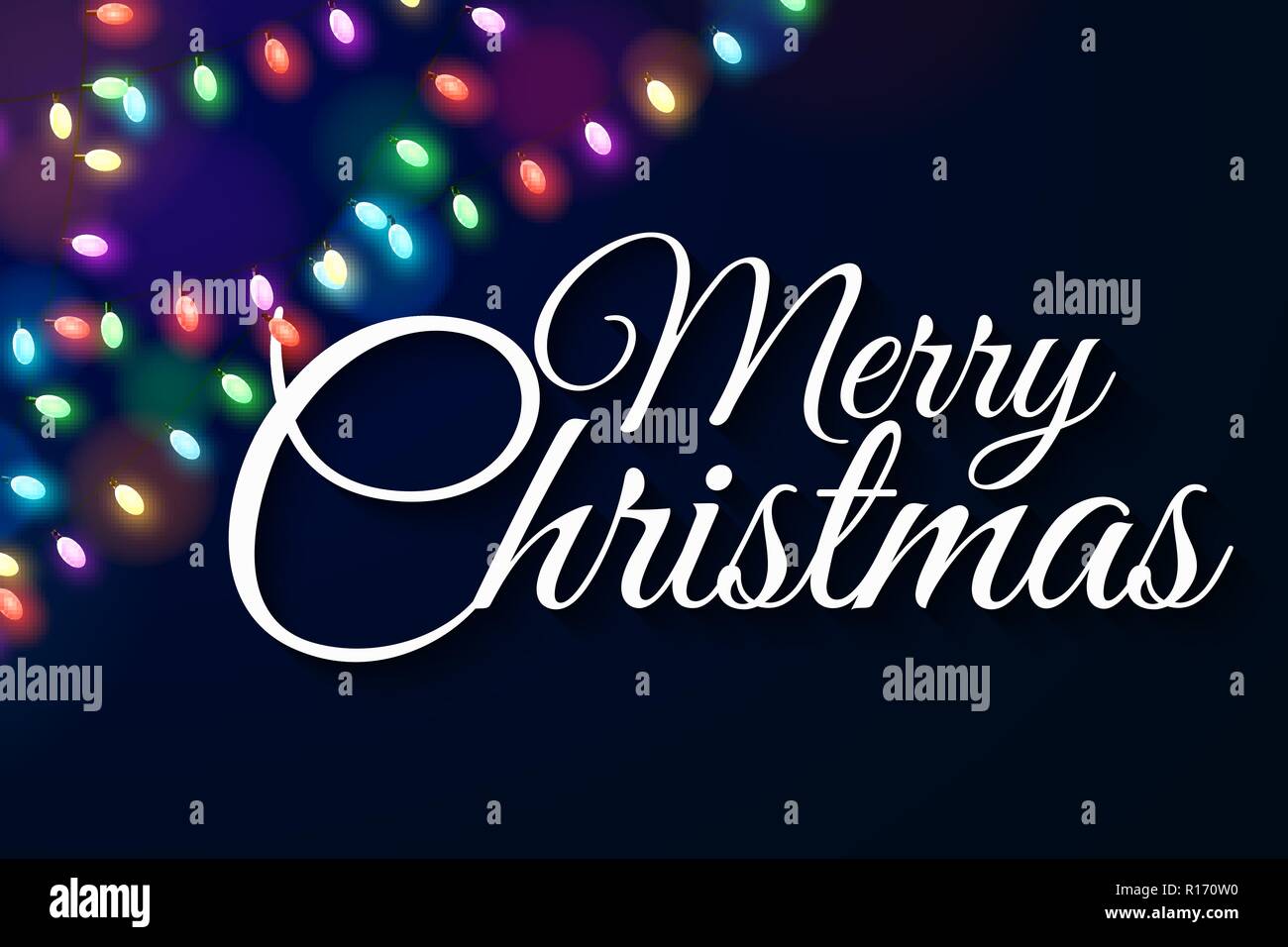 Bright luminous christmas garlands Stock Vector Images - Alamy