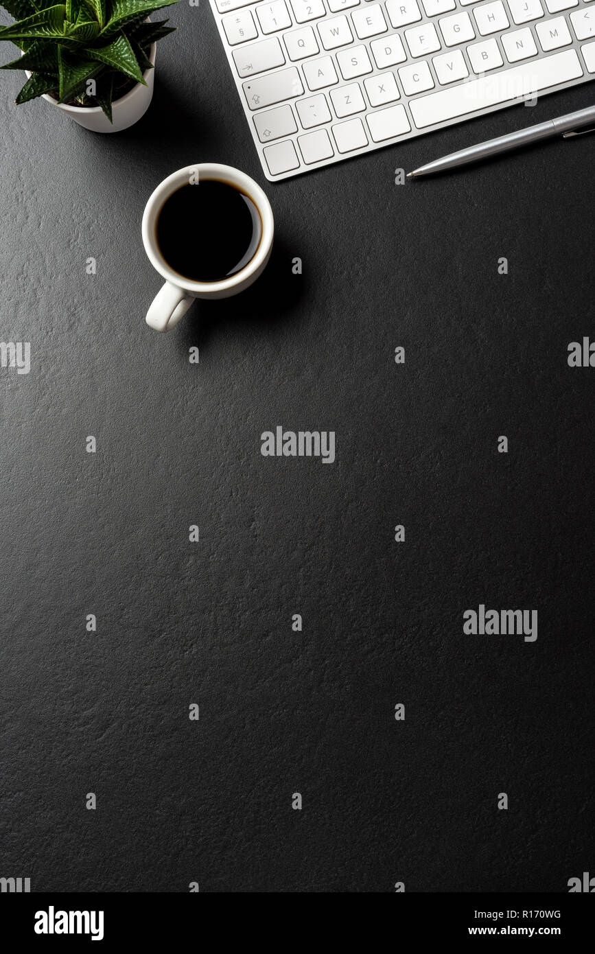 Elegant office desktop. Top view Stock Photo - Alamy