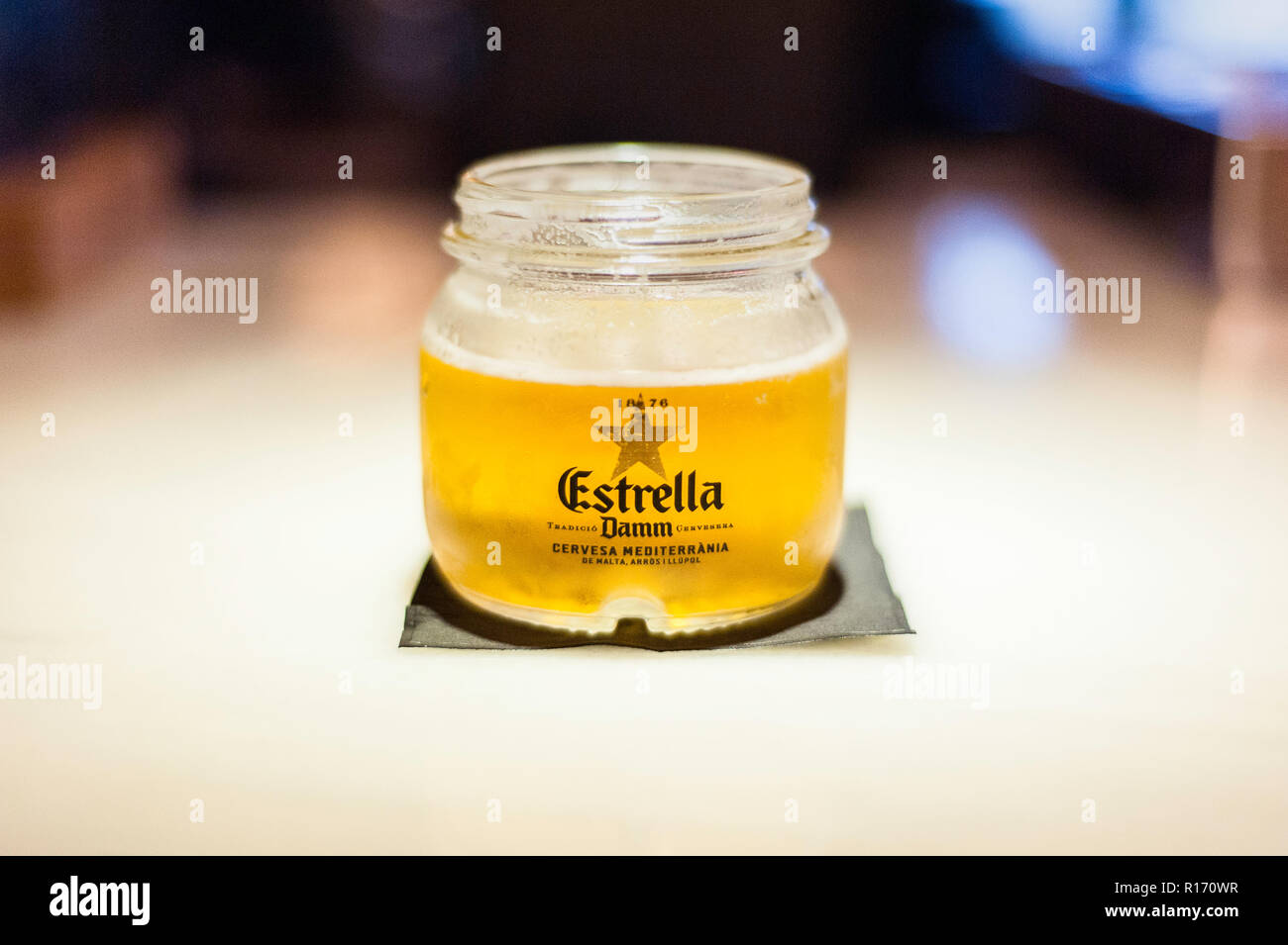 Estrella damm glass hi-res stock photography and images - Alamy