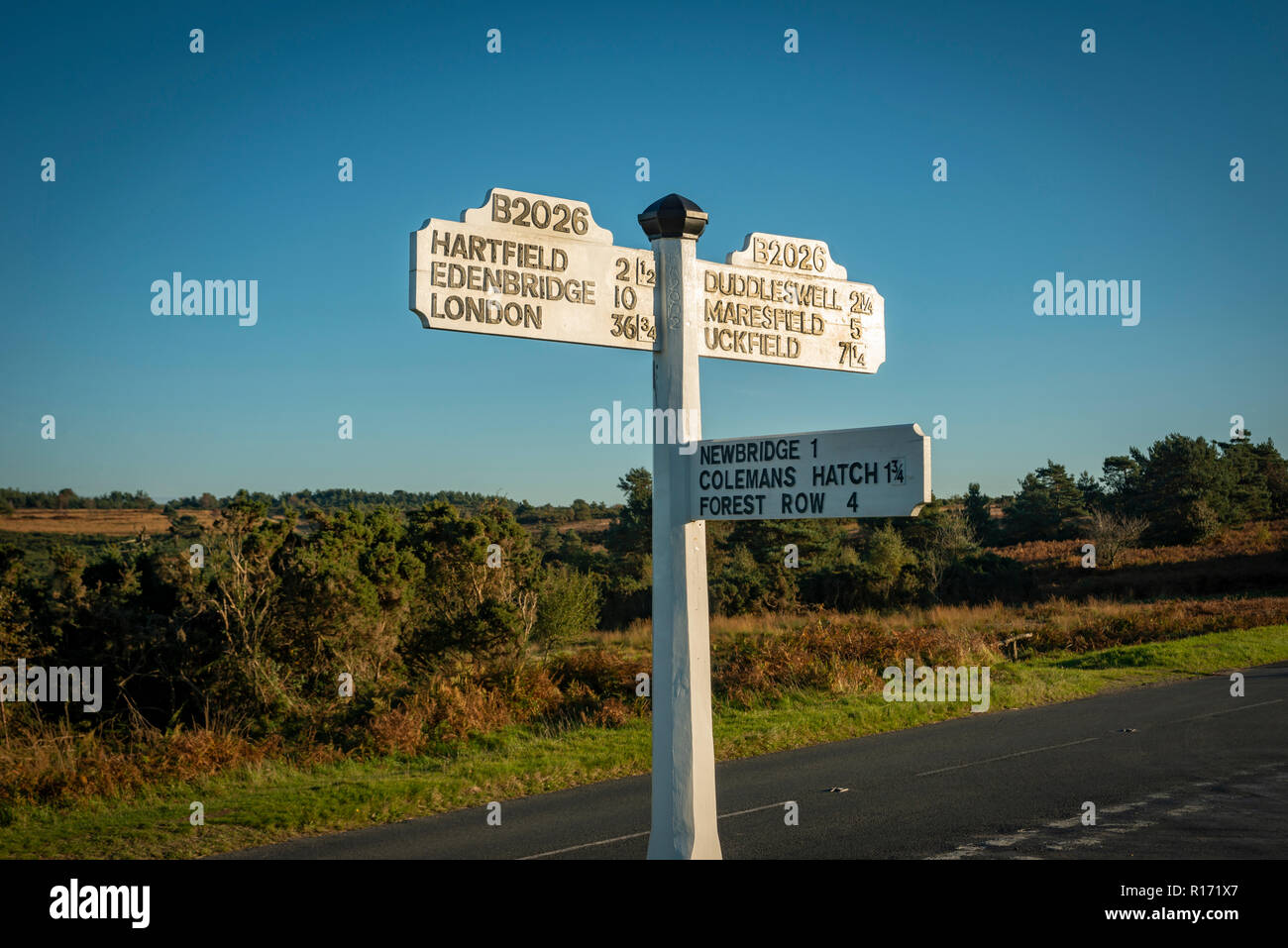 Old fashioned road sign in hi-res stock photography and images - Alamy