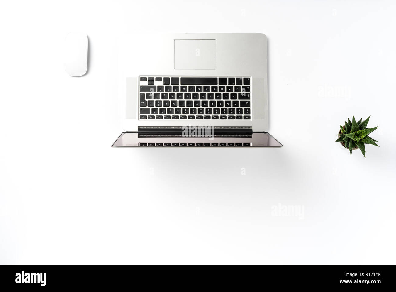 Desk table laptop notepad Cut Out Stock Images & Pictures - Alamy