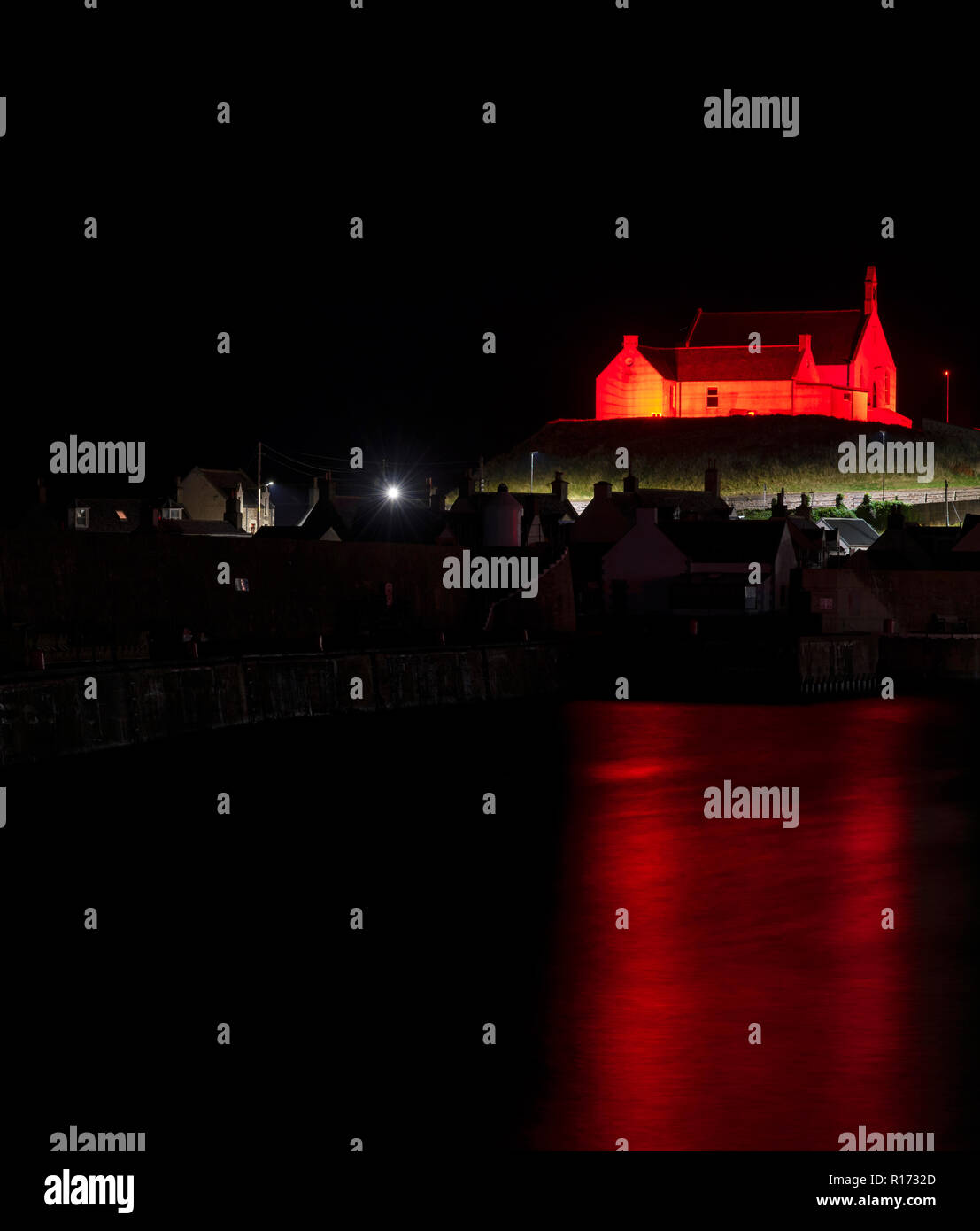 FINDOCHTY, MORAY, SCOTLAND - 7 NOVEMBER 2018. This is Findochty ...