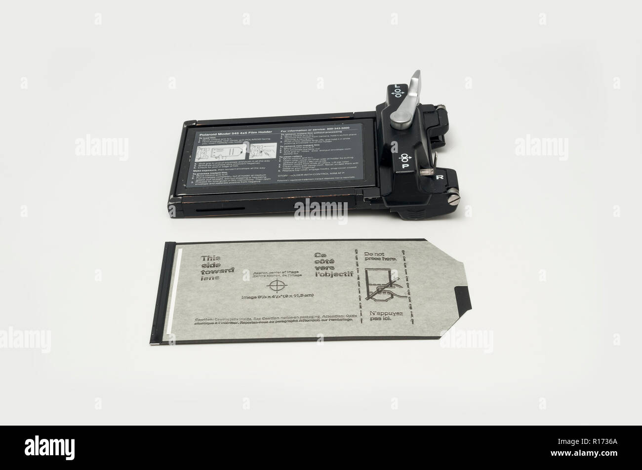 Polaroid 545 Back And Instant Polaroid Print Media Stock Photo - Alamy