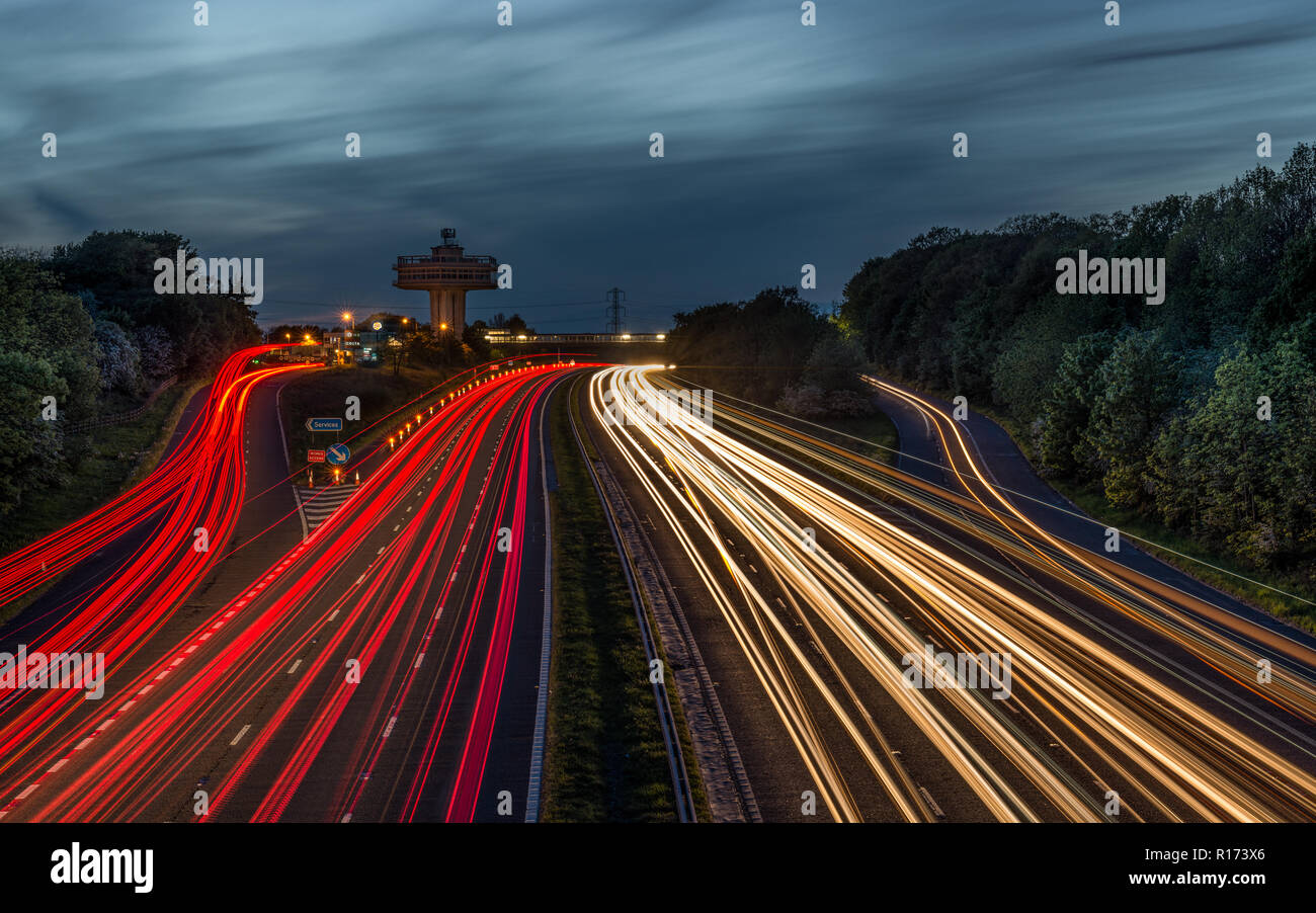 Traffic Light Trails Stock Photo - Alamy