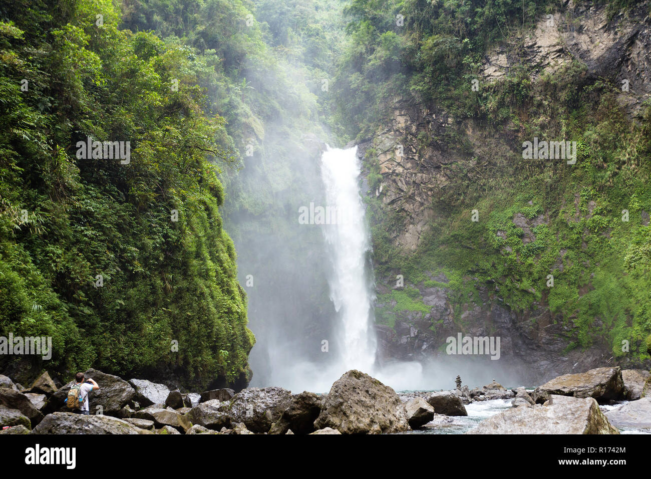 Tappiyah tropical waterfall in Batad, Philippines Stock Photo - Alamy
