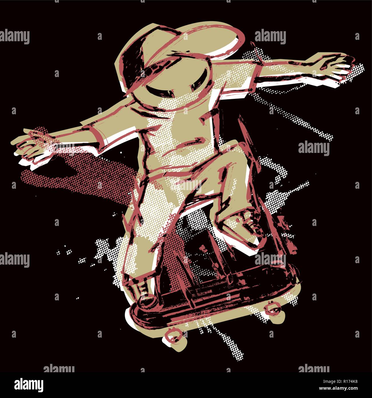 Cartoon skateboard High Resolution Stock Photography and Images - Alamy