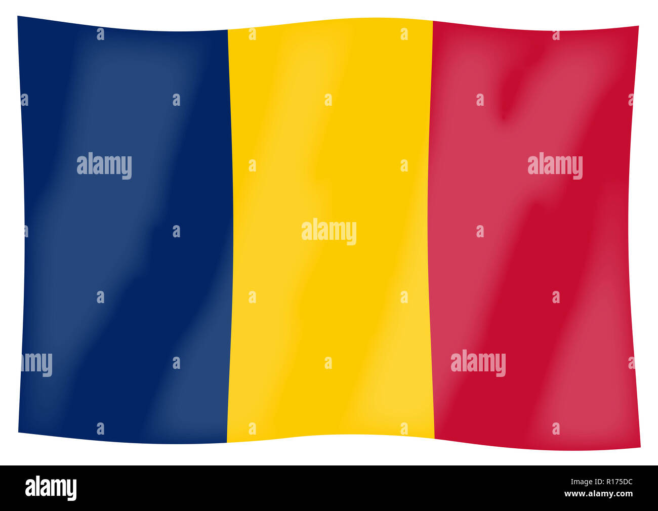 Chad flag waving hi-res stock photography and images - Alamy