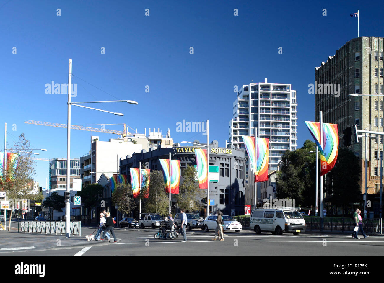 Rainbow flags, the international flag of the gay community, seen at ...